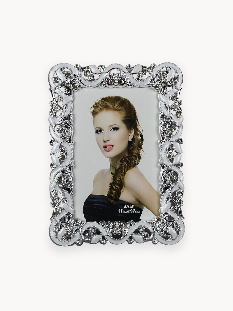 Арт-НН Фоторамка глазурь 10х15 см серебро