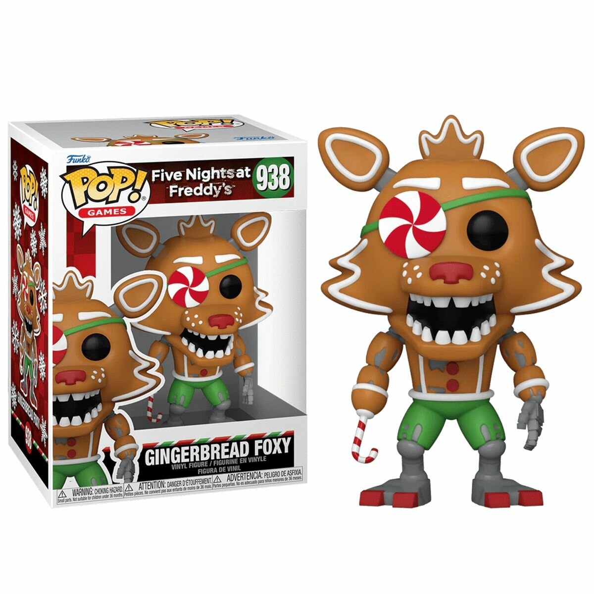 Фигурка Funko POP Gingerbread Foxy Holiday из игры Five Nights at Freddy's FNAF / Фокси пряник из Пять ночей у Фредди фнаф, Фанко ПОП