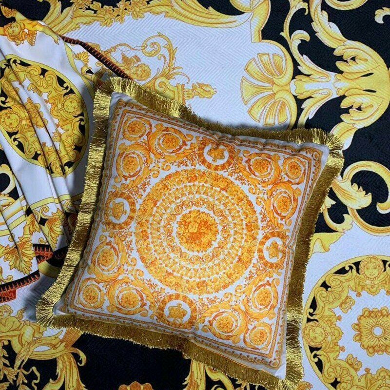 Подушка с кисточками в европейском стиле, чехол для подушки в отель, офис, KTV, модель для дивана, подушка для комнаты