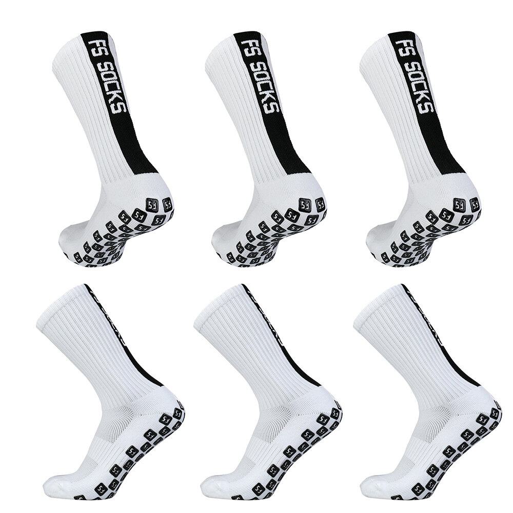 3 Пары Носков для Футбола и Баскетбола Non Slip Sport Soccer Socks Anti Slip Football Grip Socks, Материал: Полиэстер, Цвет: Белый/Черный/Красный/Синий/Зеленый (выбор), Размер: 39-46, Размер Упаковки: 22*10*6см, Вес Упаковки: 234г