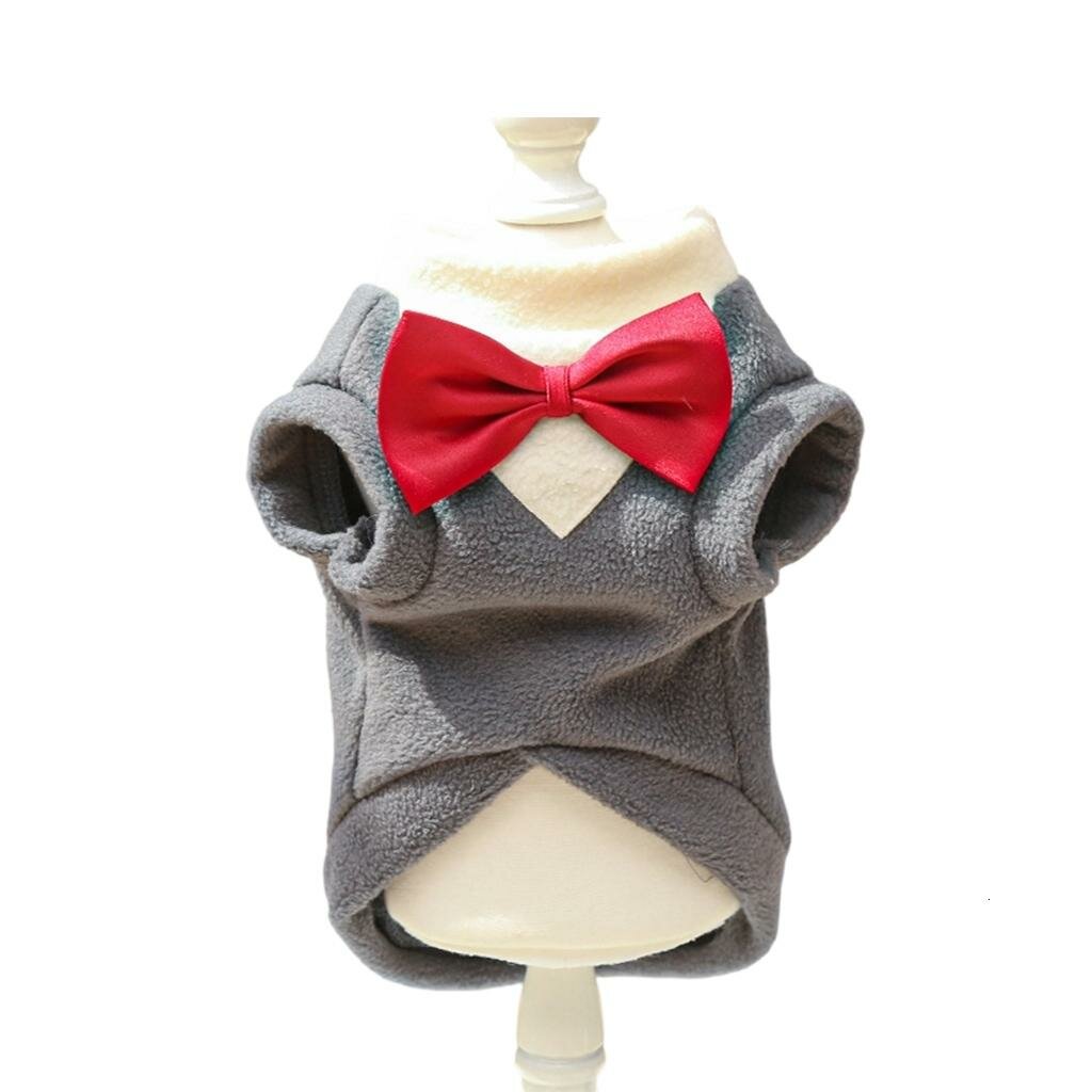 Платье-костюм для домашних животных-L-темно-серый жилет
