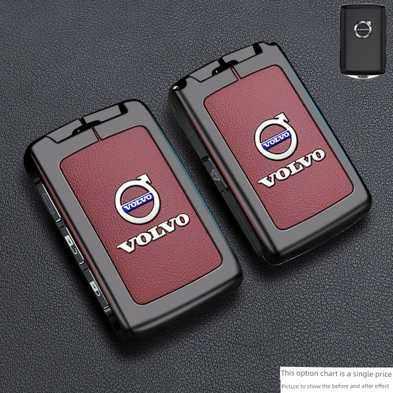 Чехол для ключа Volvo 2025 года, модель XC60, из натуральной кожи, для S90, XC40, полный чехол для S60, мужской, для