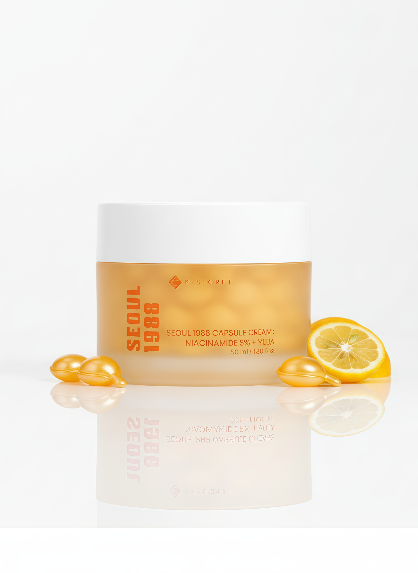 K-Secret / Витаминный капсульный крем Seoul 1988 Capsule Cream: Niacinamide 5% + Yuja, 50 мл