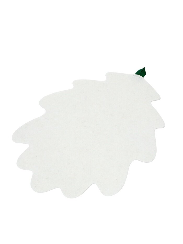 Коврик для бани и сауны "Дубовый лист", 51х38см, войлок белый 10972225