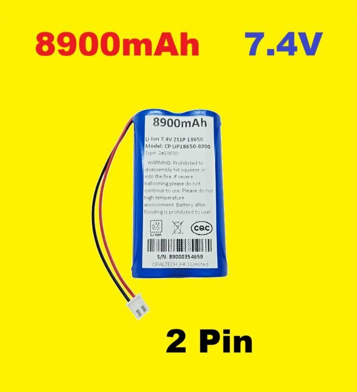 Аккумулятор 7.4V 2S1P ICR18650 8900mAh Battery 7,4 Вольт для ATOL Sigma 7Ф двойной разъем XH2.54 2-Pin 2 пин, батарейка Смарт-терминал АТОЛ Сигма 8 батарея 186502S1PXH