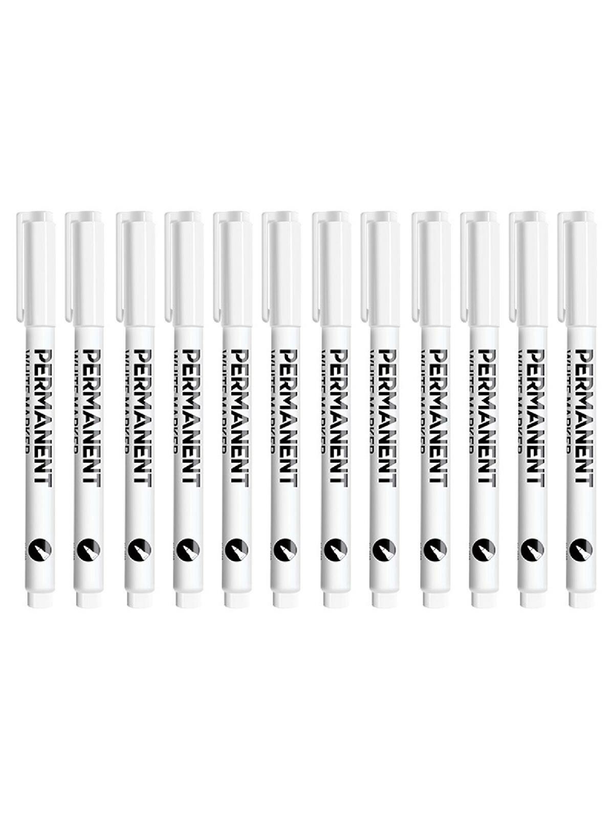 Белый перманентный маркер с 2 мм наконечником Быстросохнущий Водостойкий для бумаги Кожи