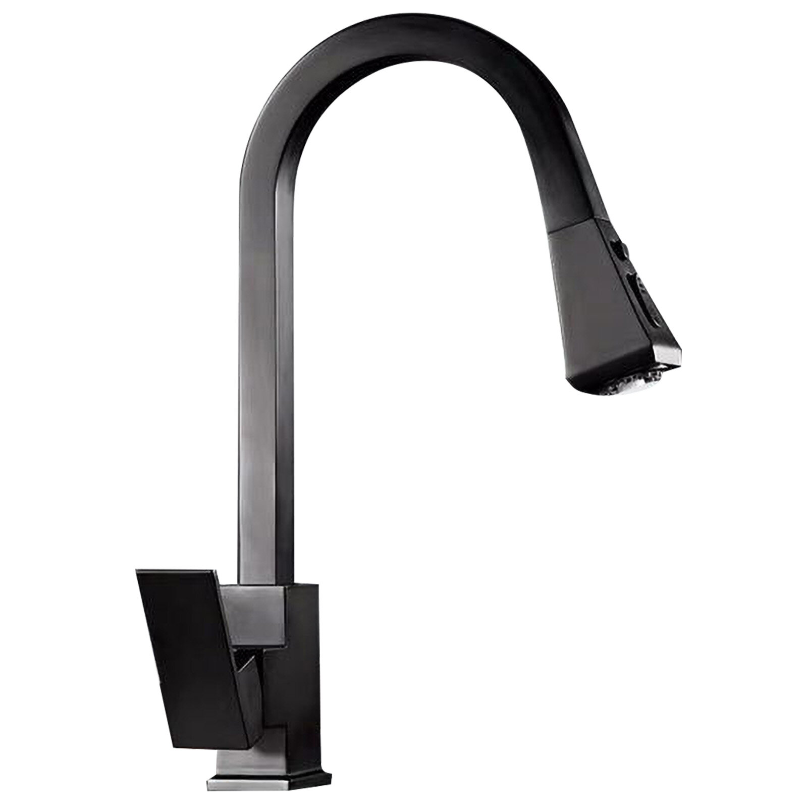 Кухонный кран Сink Faucet Pull Out Faucet Single Handle High Arc Kitchen Faucet Dual Mode Kitchen Sink Faucet Water Splashing Kitchen Sink Faucet из нержавеющей стали, Цвет: Яркий хром/Матовый черный (Выбор), Тип: Одноклавишное/Регуляция охлаждения и