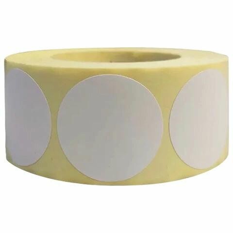 Этикетки для Честного Знака термотрансферные полуглянец, круглые, 20 мм, комплект 5 рулонов по 2000 этикеток, 117623