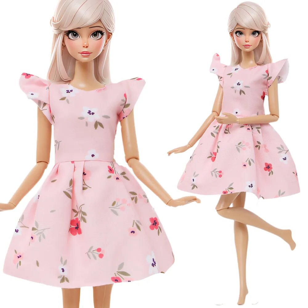 Набор одежды для куклы барби, Цветы Комбинезоны Одежда для кукол 29-30см аксессуары платья