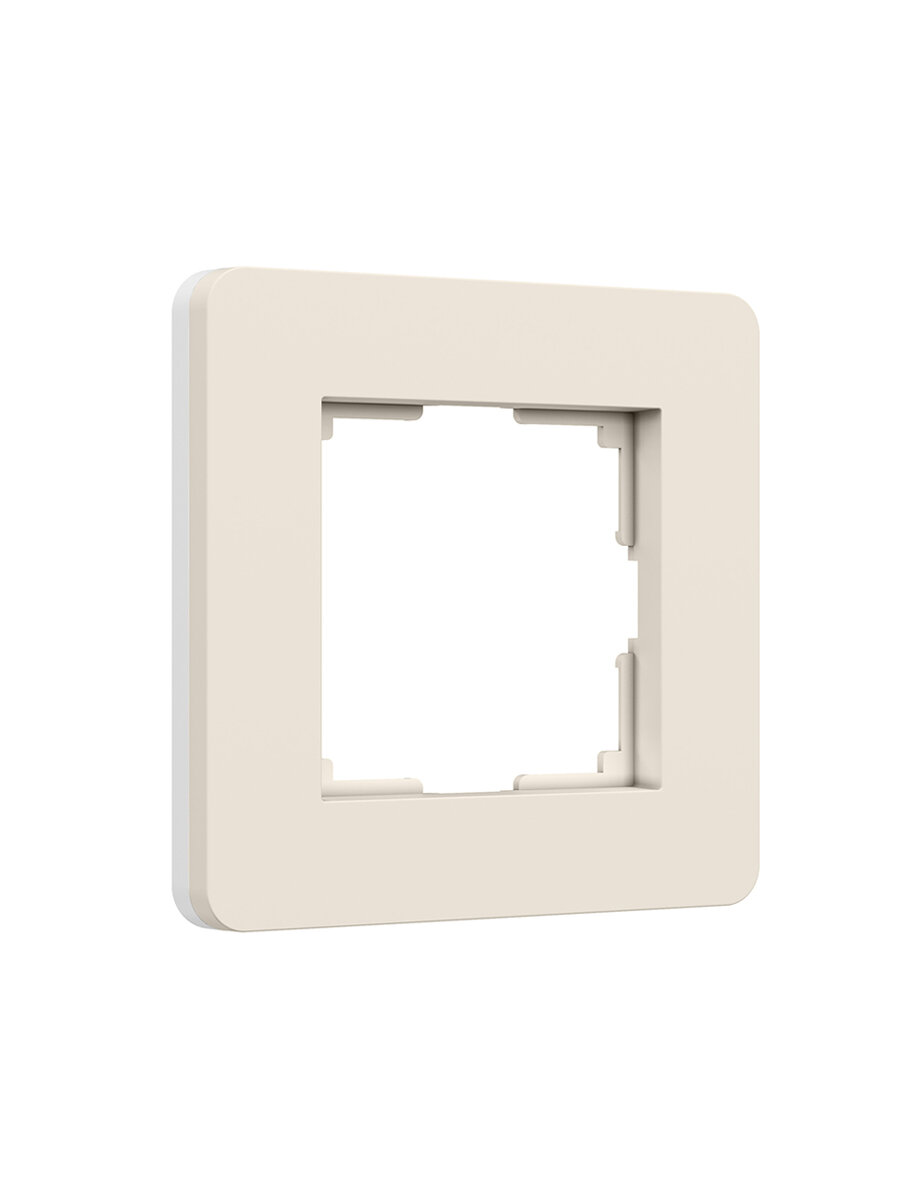 Рамка на 1 пост Werkel Split W0013066 soft-touch, цвет айвори / белый