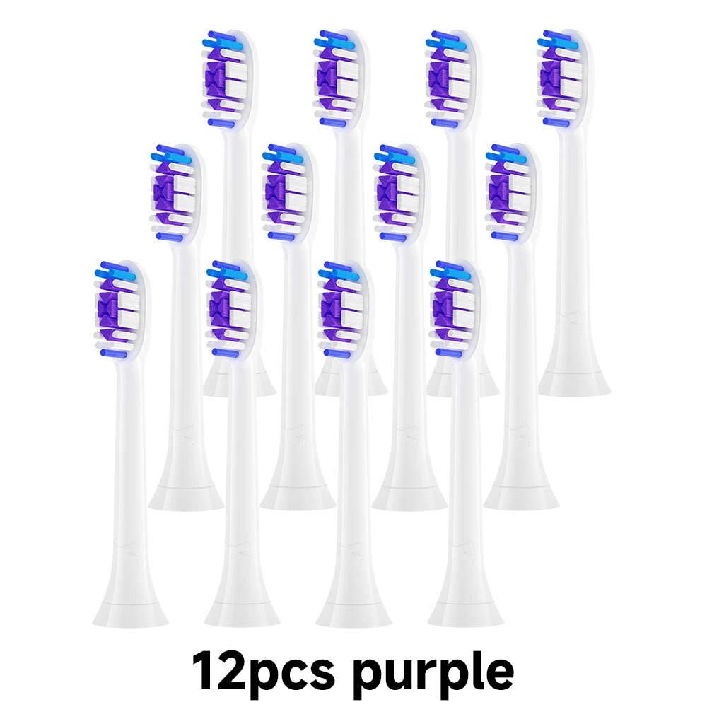 Сменные насадки для щеток, 8 шт, совместимые с насадками для электрических зубных щеток Philips Sonicare DiamondClean HX3/HX6/HX9 HX6064