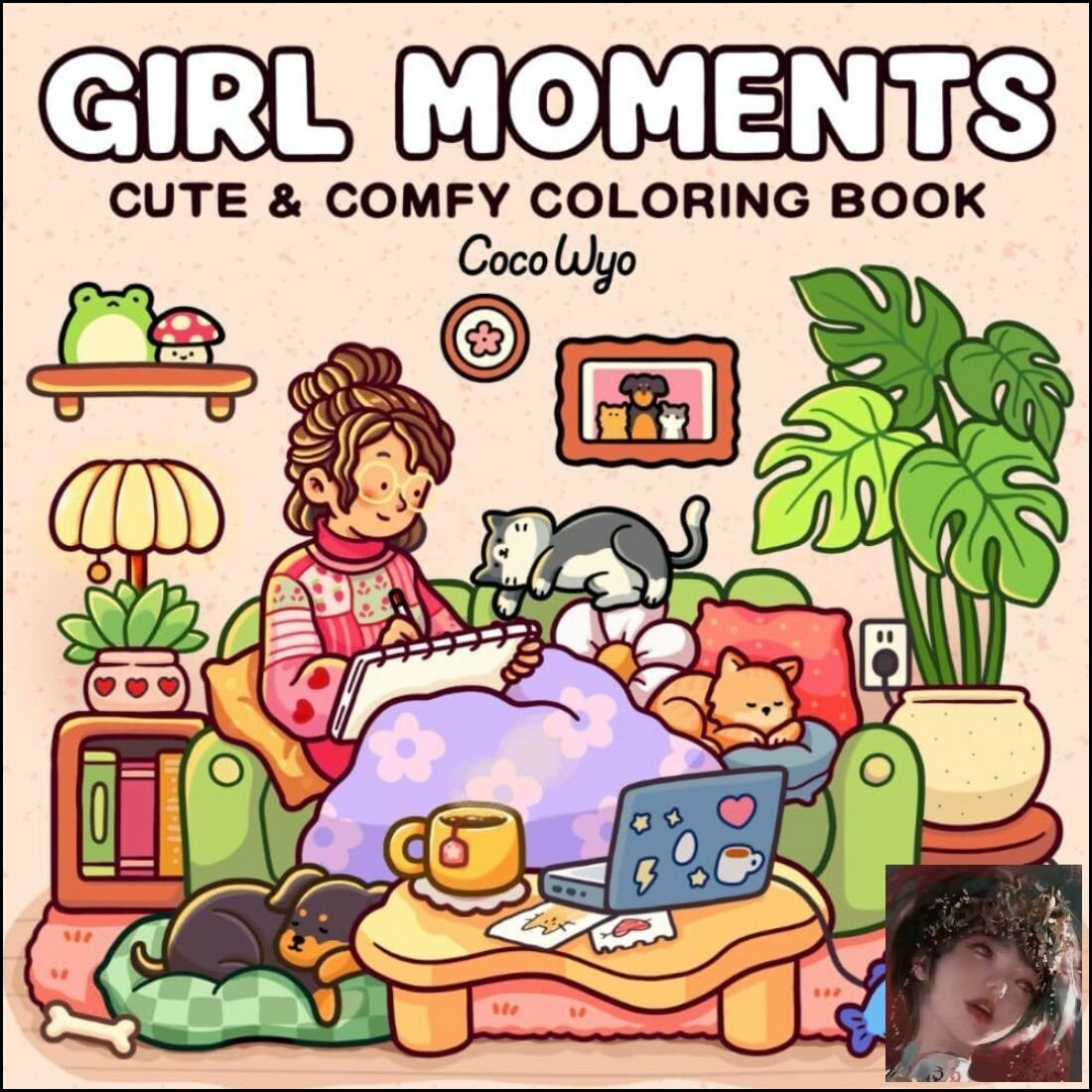 Раскраска антистресс для взрослых и подростков Coco Wyo -Girl Moments 34