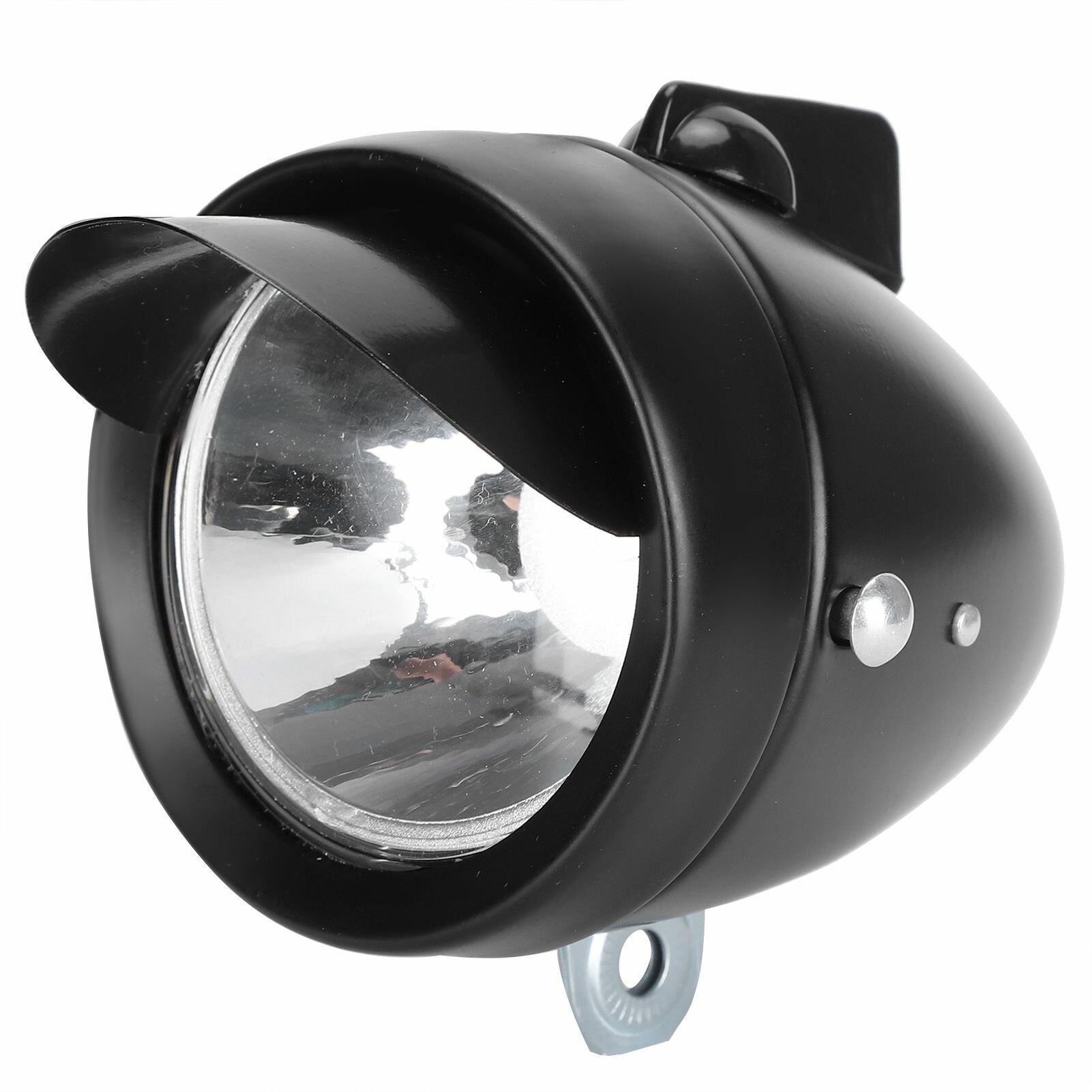 Ретро фара для велосипеда с LED-подсветкой, черный корпус, для ночных поездок