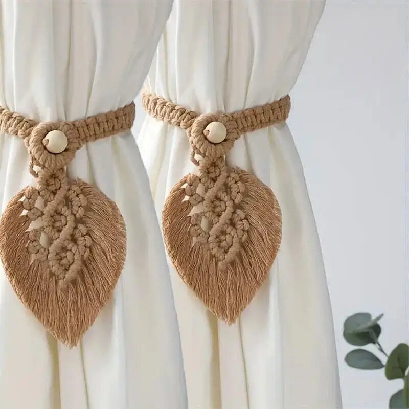 Подхваты для штор макраме, цвет Flaxen, 2 шт.