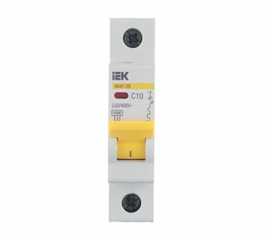 Выключатель автоматический ВА47-29 1P 10А 4,5кА тип С IEK
