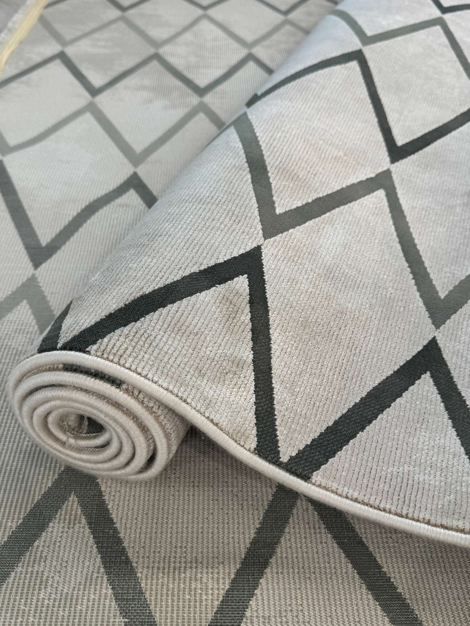 Ковер высокоплотный PREMIUM-коллекции иранский дизайнерский, на пол в спальню, гостиную, 2x3 м, шёлк и хлопок, шёлковый отлив, размер 200*300 см