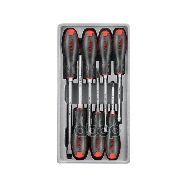 Набор отверток дарных крестовых, шлицевых PH1-PH3, -1мм 7рв ложементе F-2714 FORCE FORCE арт. 20714