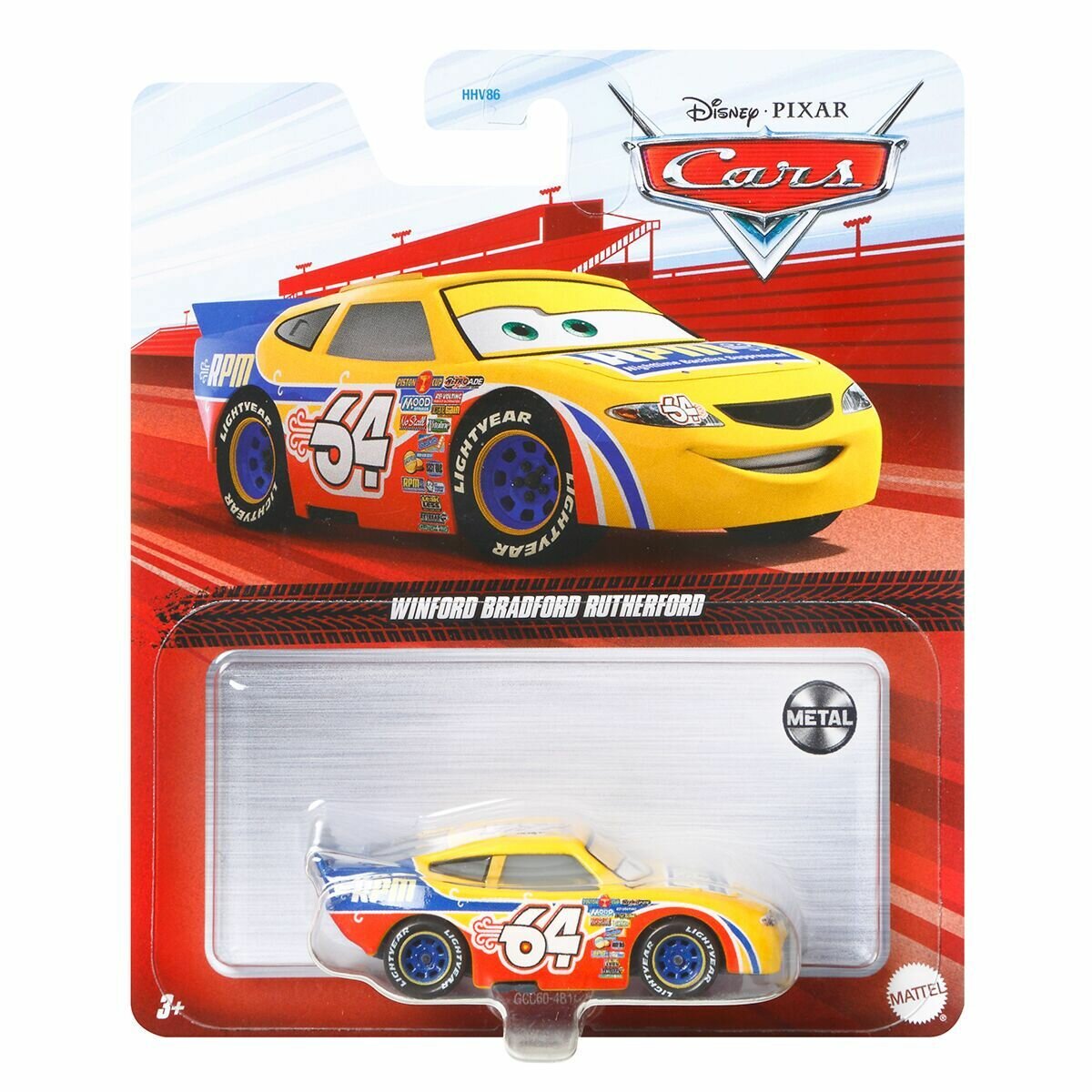 Машинка Cars Герои мультфильмов коллекционная Winford Bradford Rutherford GCC60