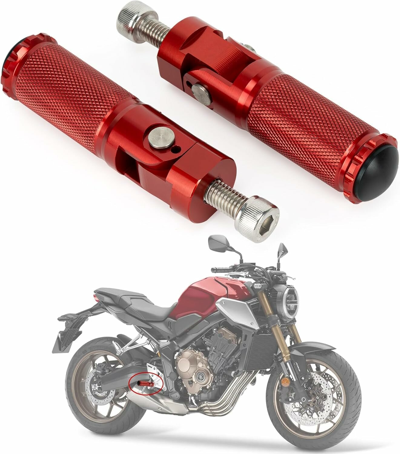Подножки для мотоцикла CNC, алюминиевые 8 mm