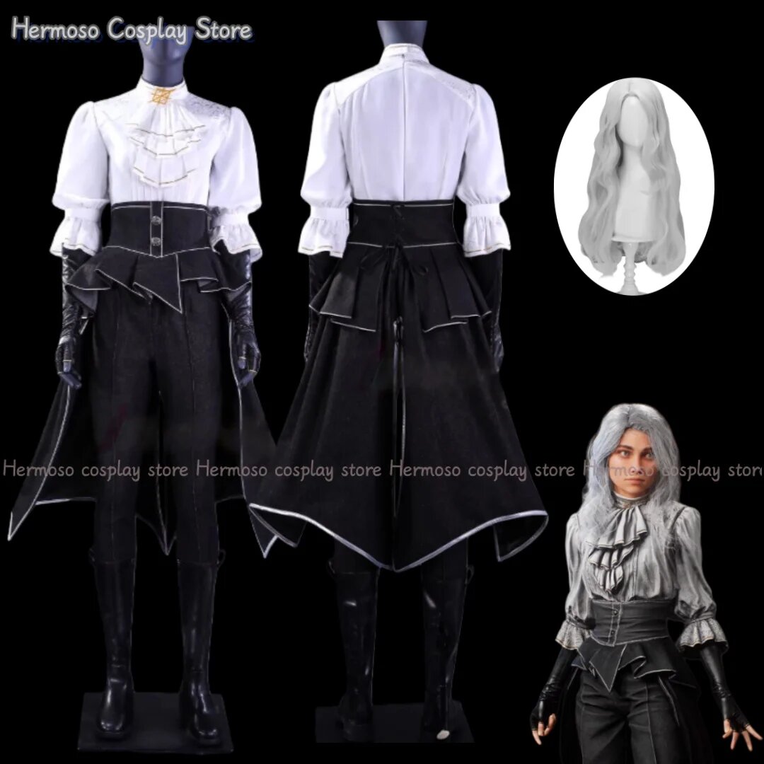 Косплей Maelle Clair Obscur: Экспедиция 33 Черный, XL, Costume and Wig