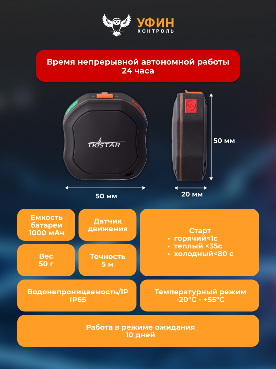 Gps трекер для детей и взрослых с сим картой, маячок для отслеживания — фото 1