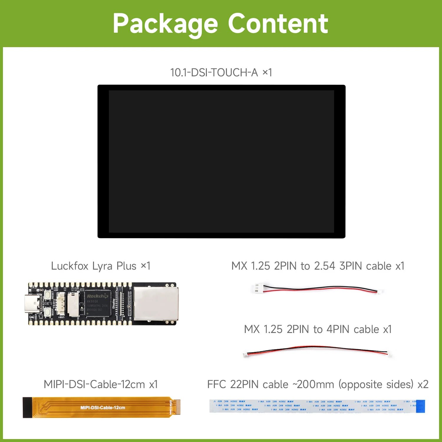 Luckfox Lyra Plus LCD Kit A микро плата