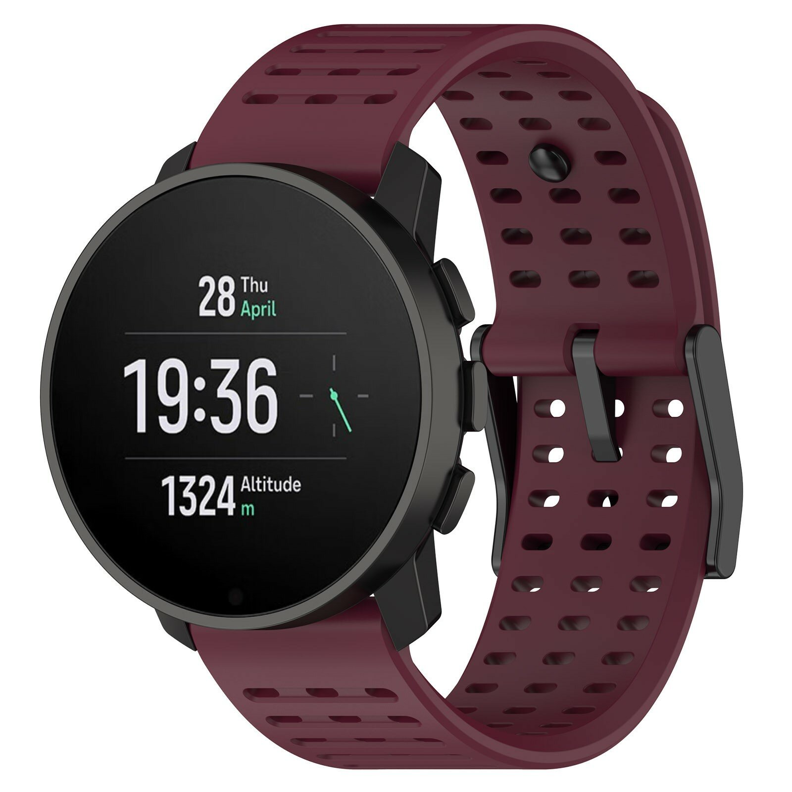Силиконовый ремешок MyPads 22 мм бордовый для смарт-часов Suunto Race с быстросъемным креплением