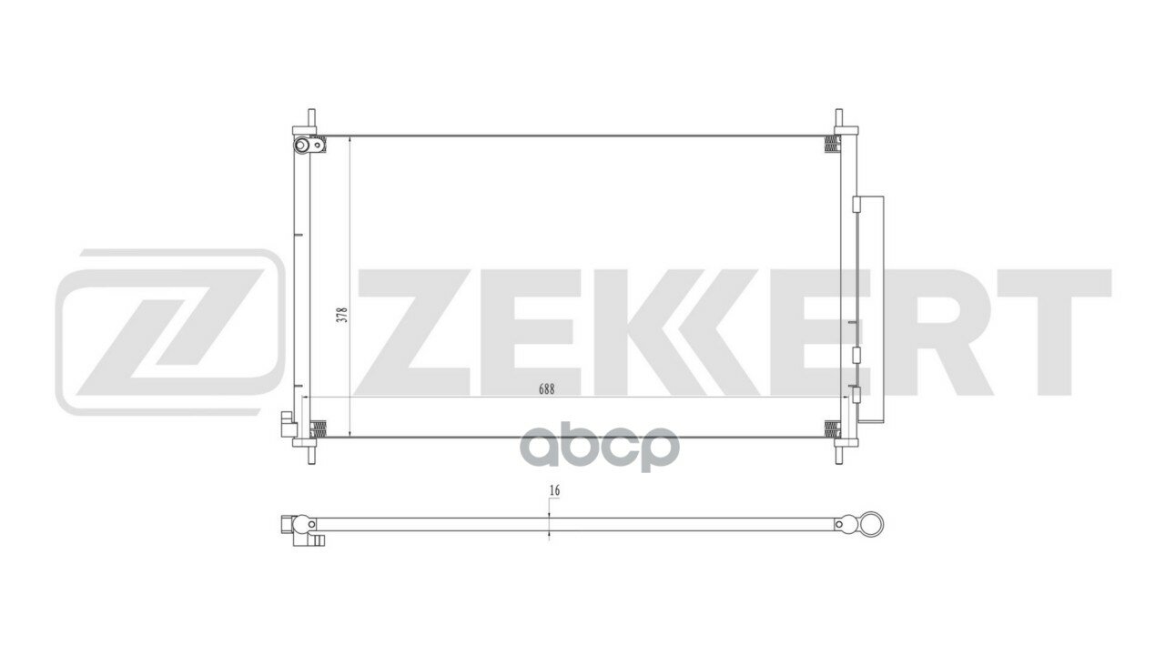 Радиатор кондиционера Honda CR-V IV 12- Zekkert арт. mk-3218