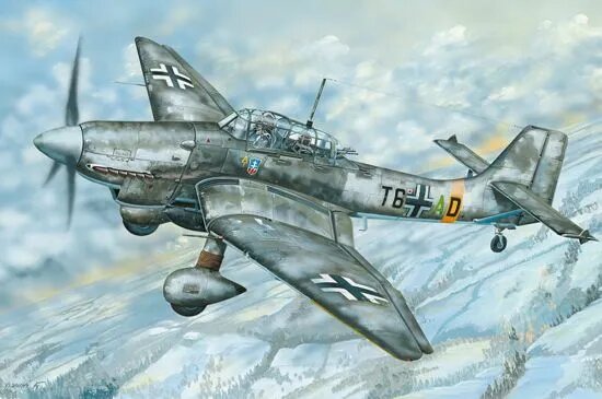 1/32 Немецкий пикирующий бомбардировщик Ju-87D для моделистов и коллекционеров