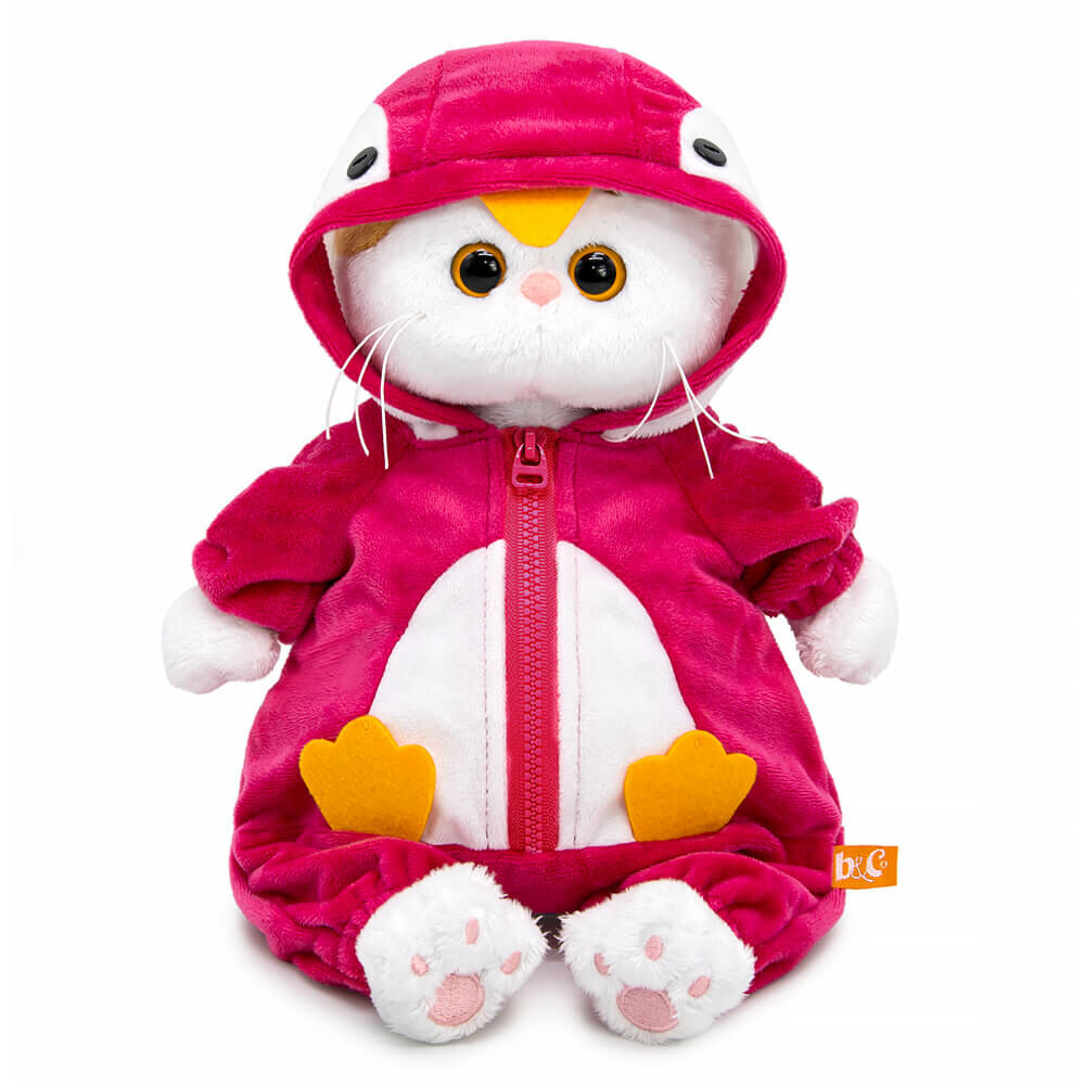 Игрушка мягкая BUDI BASA BASIK & Co "Кошечка Ли-Ли в кигуруми "Пингвин", размер 24 см