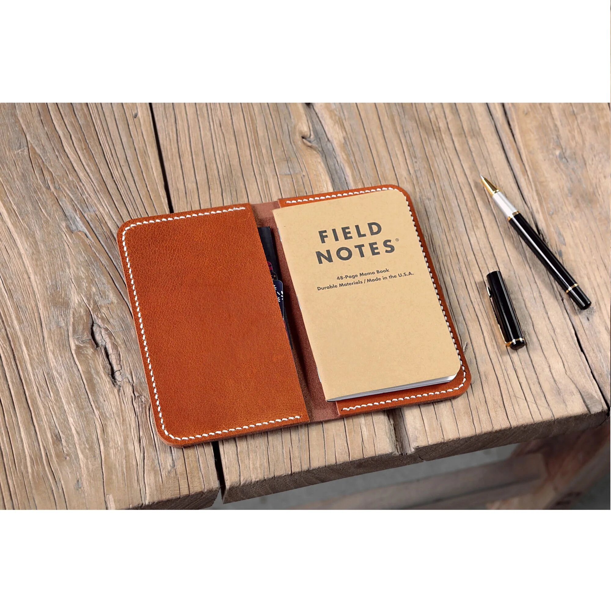 Кожаный чехол для Field Notes Black