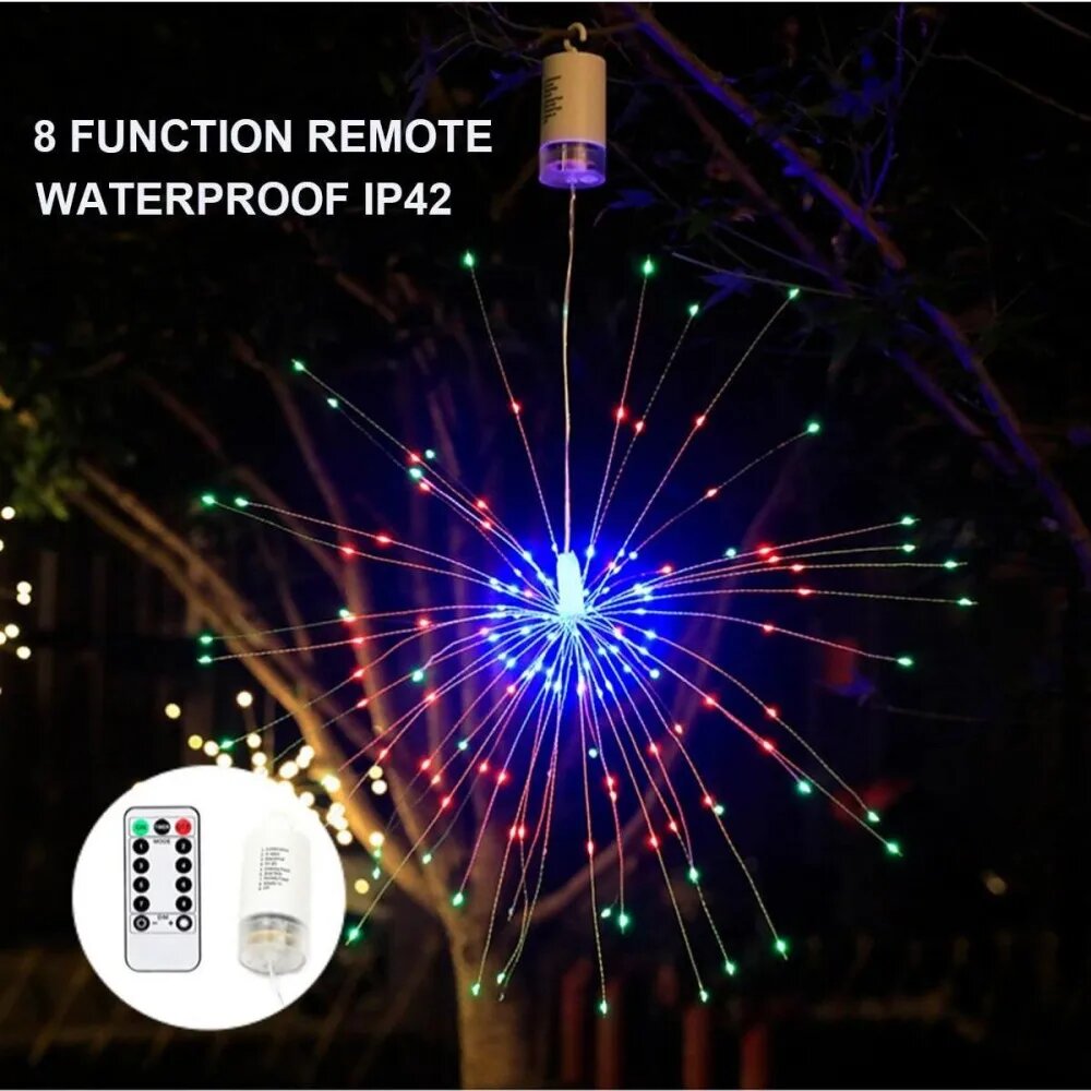 LED светильник-фейерверк Multicolor, 180LED, 8 режимов, IP42