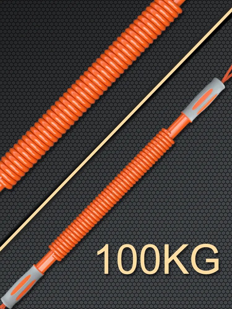 Эспандер для фитнеса 100 кг, палка, оранжевый, для тренировок дома и в зале