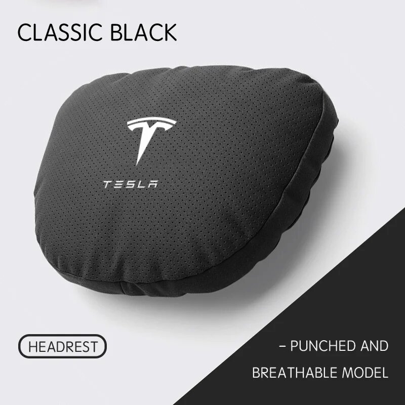 Подголовник Tesla Classic Black, дышащий