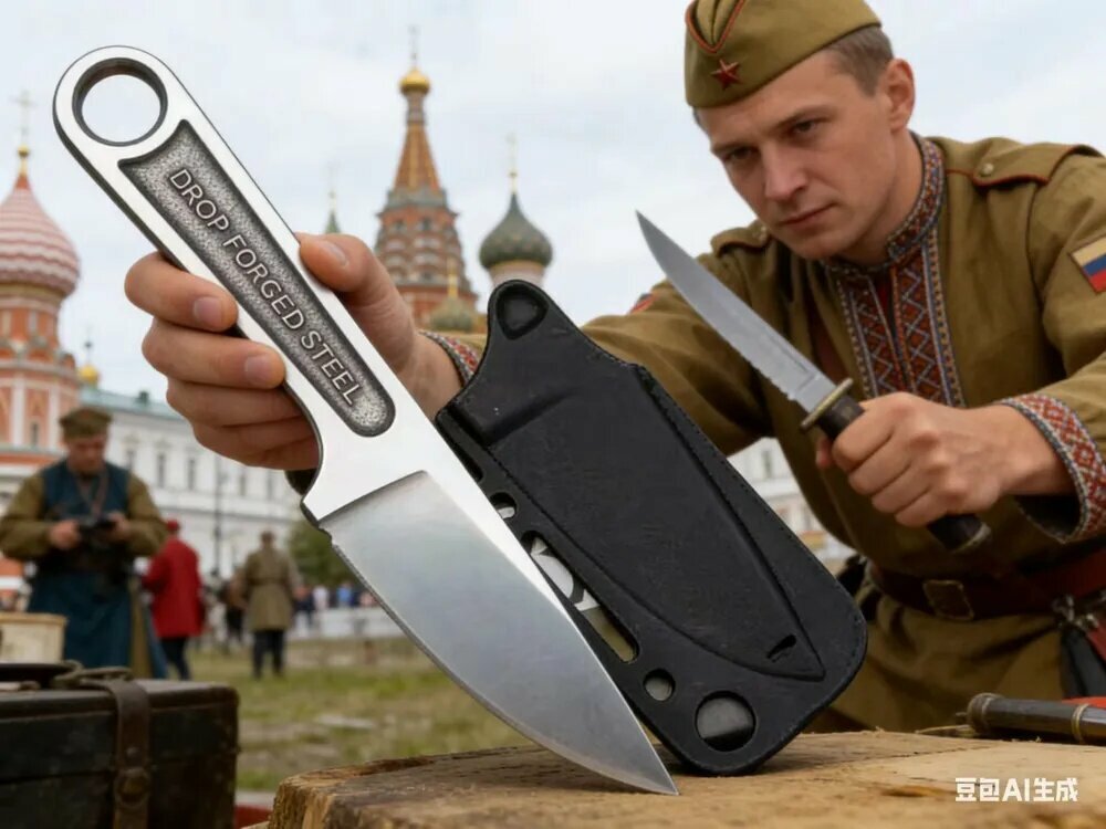 Нож столовый 1 предм. хром, коричневый