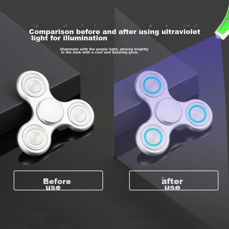 Bailishuang серебристый Finger Spinner Big Three Yuan для снятия стресса с кейсом Цвет：Серебристая модель с кейсом