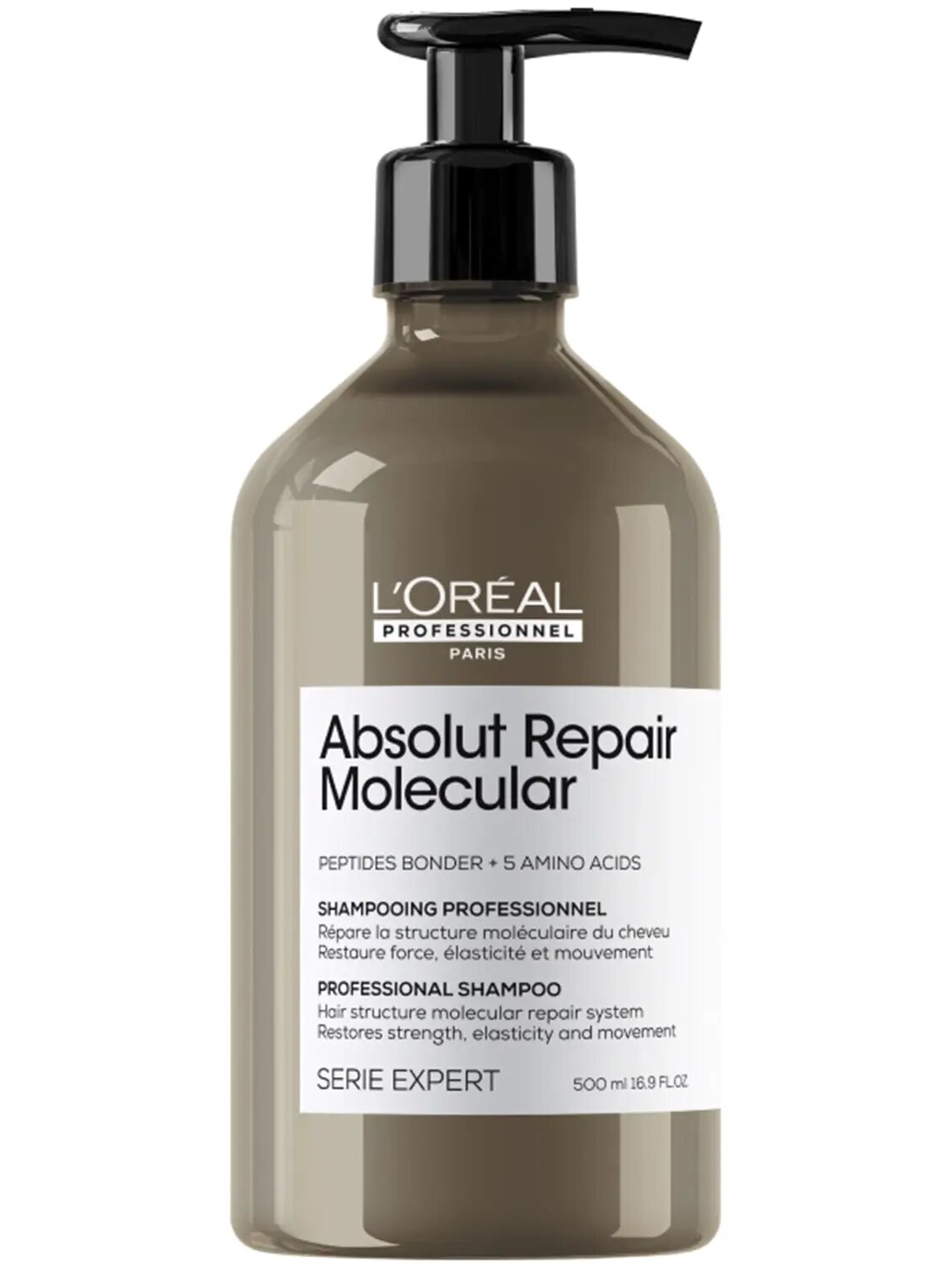 Шампунь L'Oreal Absolut Repair, для тонких и поврежденных волос, бессульфатный, 500 мл