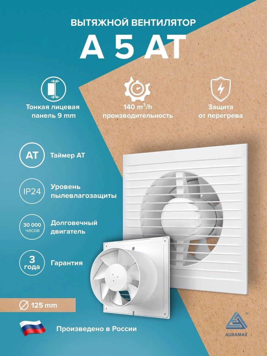 Вентилятор накладной A D125 AT AURAMAX