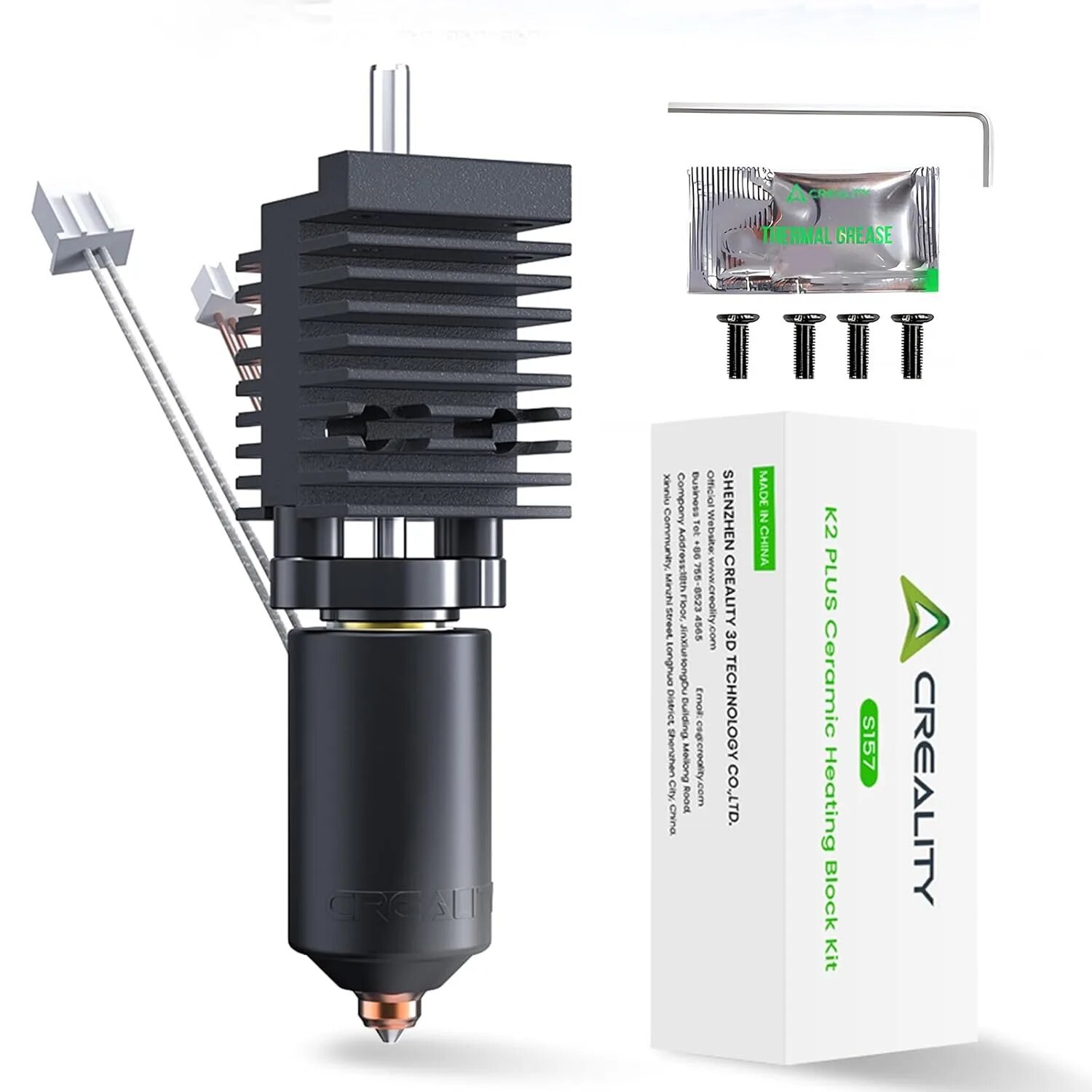 Комплект керамических нагревательных блоков Creality K2 Plus: цельнометаллический Hotend 350 ° Быстросменное сопло C и 600 мм/с для 3D-принтеров K2 Plus