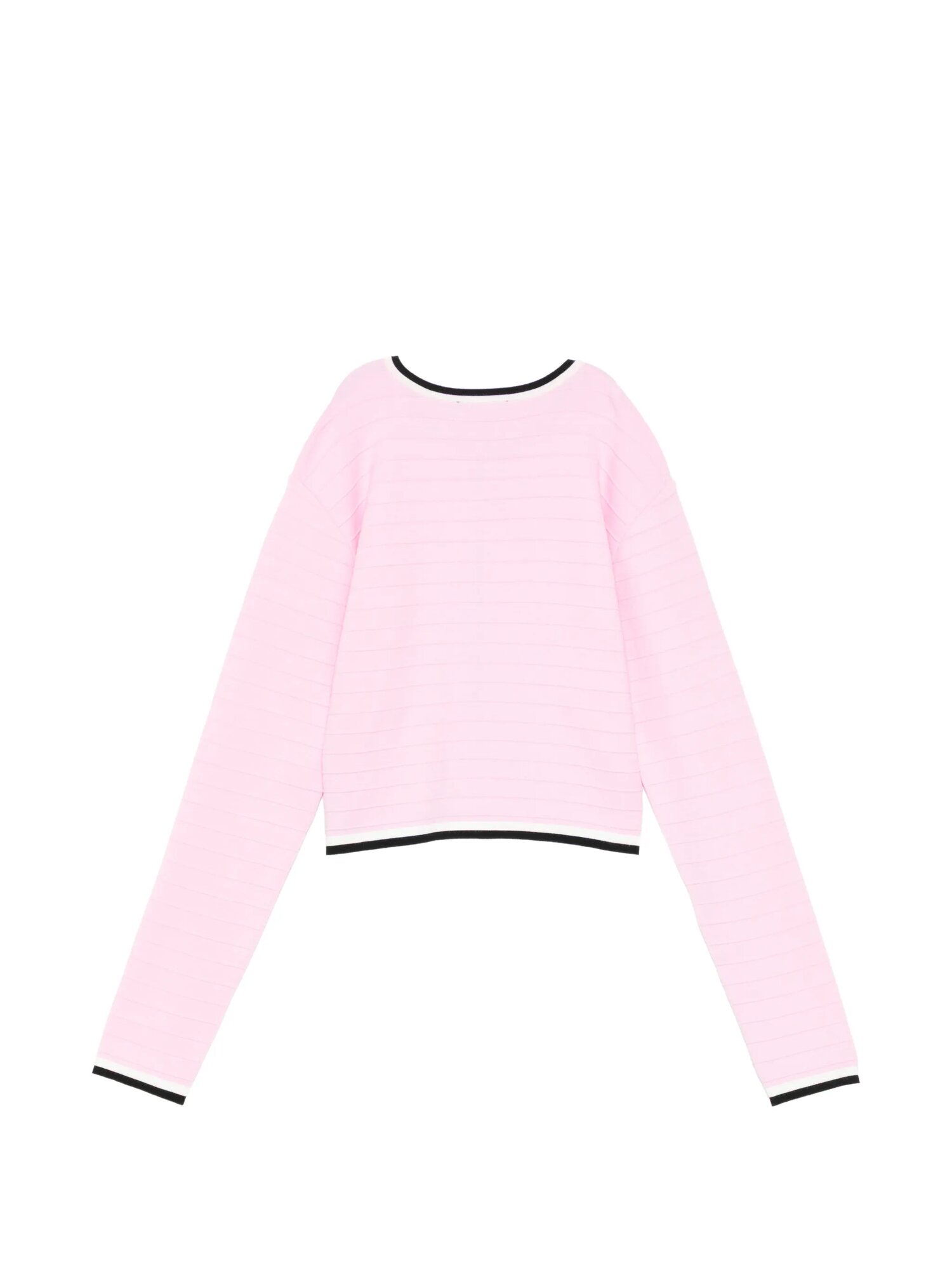 Кардиган BALMAIN Logo-button striped cardigan, размер 14 лет, розовый — фото 1