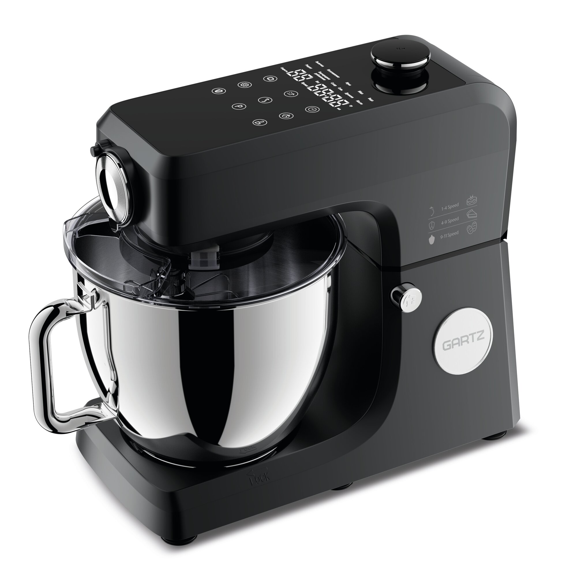 Кухонная машина с чашей GARTZ MMT370D Touchscreen Chef, 2200 Вт, чаша 6.5 л, 10 скоростей, 5 автопрограмм, насадка-мясорубка