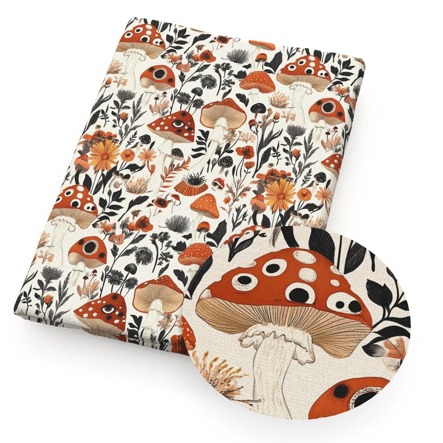 Лист ткани грибной полиэстер хлопок 50x145 см Polyester Cotton, 1278570