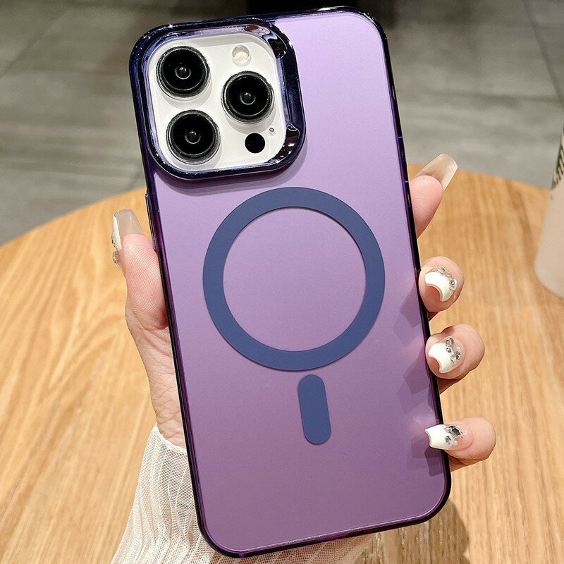 Чехол Ai Shangyi IMD Apple 15promax, гальваническое покрытие, для iPhone 16Pro, фиолетовый
