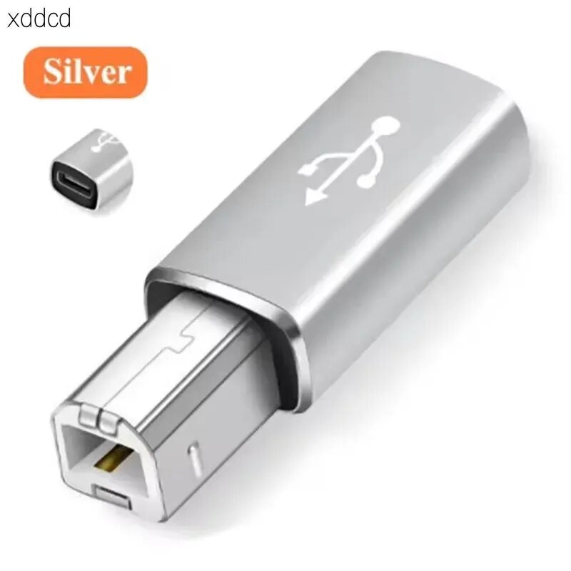 Адаптер USB B 2.0 для MIDI-принтера с разъемами Type C и USB B