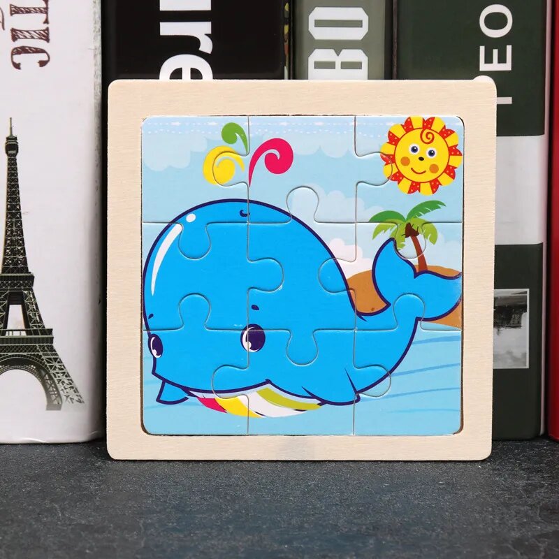 Пазл для маленьких First Puzzle "Морские животные" 9 элементов Десятое королевство
