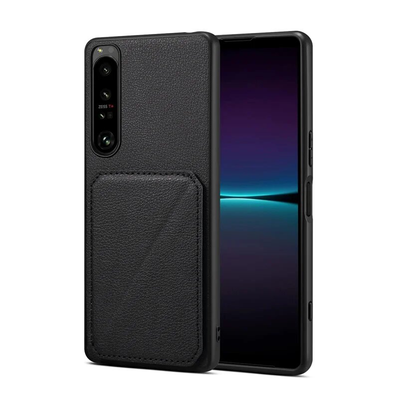 Черный кожаный чехол-кошелек Sony Xperia 5 IV