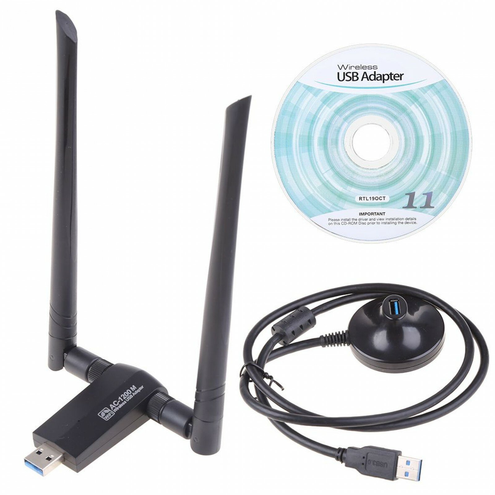Адаптер Wi-Fi MyPads AC1200 USB 3.0 двухдиапазонный 2,4 ГГц / 5,8 ГГц с встроенной антенной