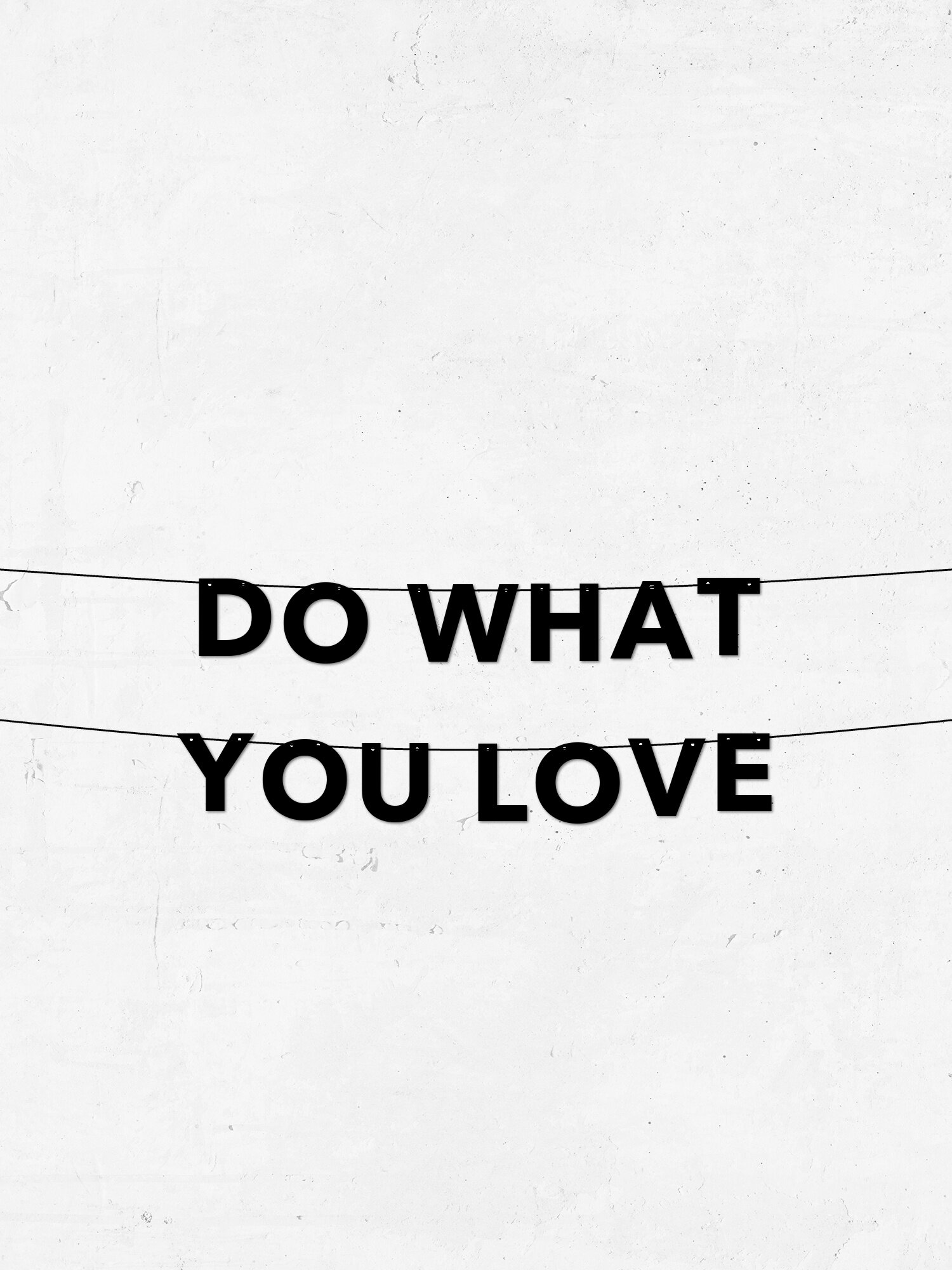 Гирлянда из букв Do What You Love - Долговечный декор для офиса, 10 см, Легкое крепление