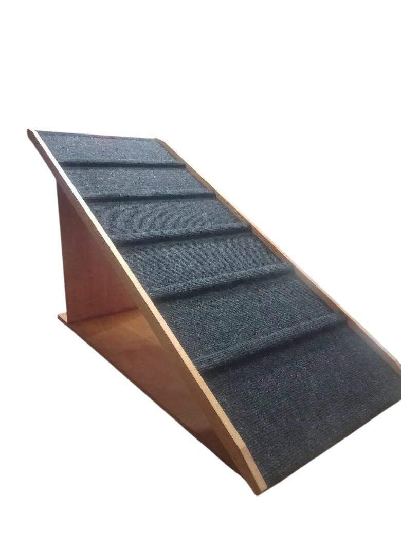 Регулируемый Пандус для собак и кошек"Apollo-5 GLASH", для мелких и средних пород. Цвет лиственница высота регул.40/45/50 см. До 25 кг.