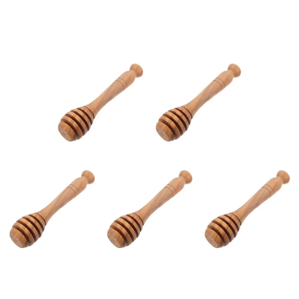 Деревянные мёдоразмешиватели из оливкового дерева в наборе 5 шт для меда